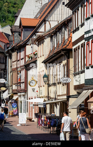 half-timbered house, main street of Miltenberg in Lower Franconia ...