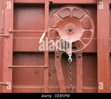 Ladder on railroad train car Stock Photo - Alamy