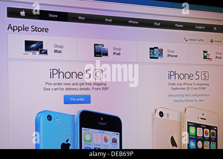 Apple website - iPhone Stock Photo - Alamy