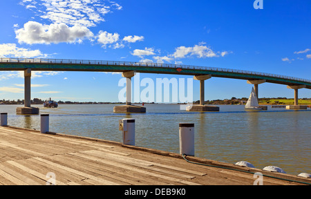 Hindmarsh Island bridge at Goolwa on the Murray River in South ...