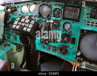 Airplane Cockpit Tu-144 Stock Photo - Alamy