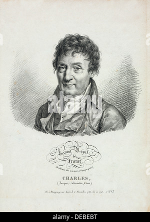 French balloonist Jacques Alexandre Cesar Charles receiving Stock Photo ...