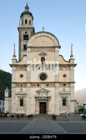 Exterior of the Basilica of the Madonna Di Tirano or Church of the ...