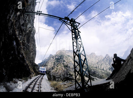Nuria Valley Rack Railway in the Catalan Pyrenees Stock Photo - Alamy