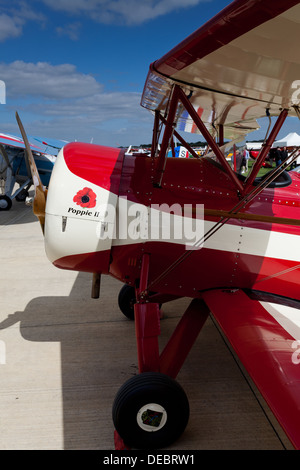 A classic biplane at the Light Aircraft Association rally at Sywell ...