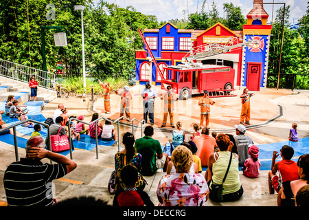 The firefighters show at Legoland Theme Park Florida Stock Photo - Alamy