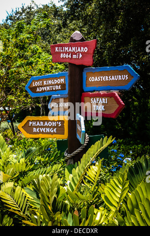 Fun Entertainment Activity Signs Pointing Directions Stock Photo - Alamy