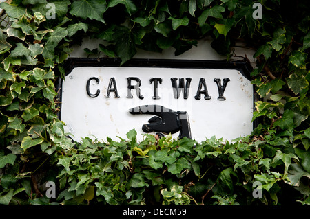 Cartway street sign, Bridgnorth, Shropshire, England, UK Stock Photo ...