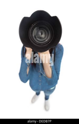 High angle view of digital camera lens Stock Photo - Alamy