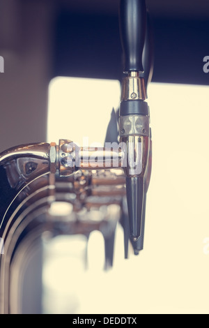 Beer taps close-up Stock Photo - Alamy