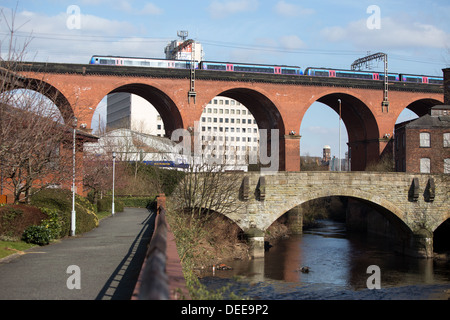 The Stockport Viaduct . The bridge carries the railway over the River ...