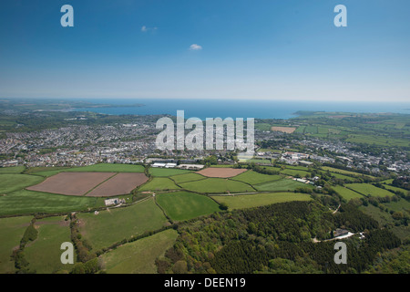 An aerial view of St Austell town centre, Cornwall Stock Photo - Alamy