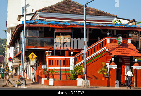 Facade of a restaurant, Down The Road, Panaji, Goa, India Stock Photo ...