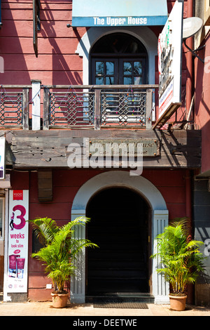 Sign board of a restaurant, The Upper House, Panaji, North Goa, Goa ...