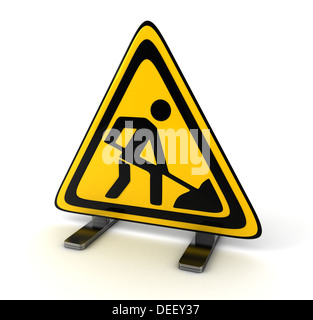 Road sign "repair road " (done in 3d Stock Photo - Alamy