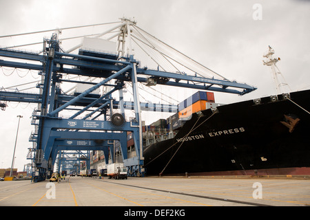 Workers unload three container ships at Charleston Ports Wando Welch ...