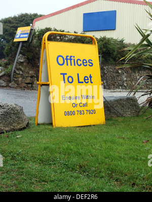 an Offices to let advertising sign Stock Photo - Alamy