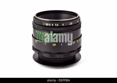 teleobjective lens under the white background Stock Photo - Alamy