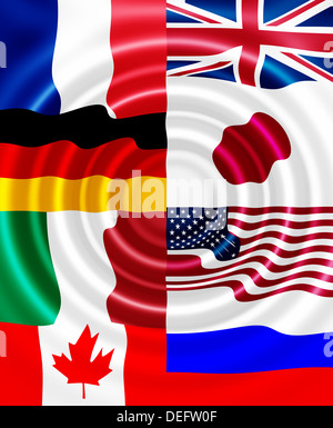 National flags of the G8 countries Stock Photo - Alamy