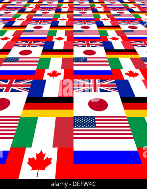 National flags of the G8 countries Stock Photo - Alamy