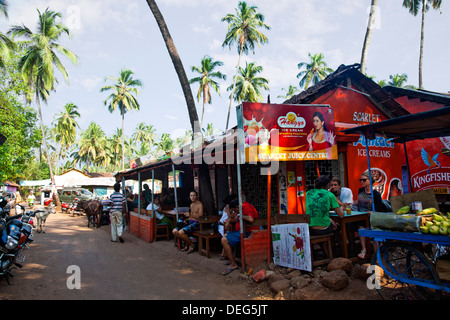 Sign board of a juice centre, Scarlet Juice Centre, Chapora Market ...