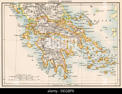 Map of Greece Stock Photo - Alamy
