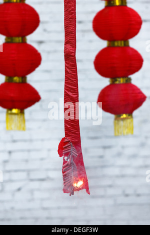 A bunch of red firecrackers Stock Photo - Alamy