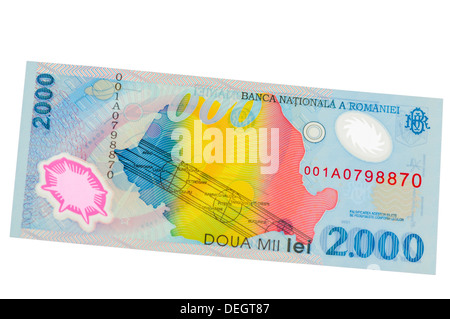 2000 Romanian lei bank note. Lei is the national currency of Romania ...
