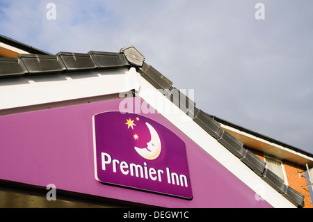 Sign above the door of a Premier Inn hotel Stock Photo - Alamy