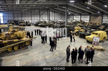Inside the Vehicle Conservation Centre at The Tank Museum Bovington ...