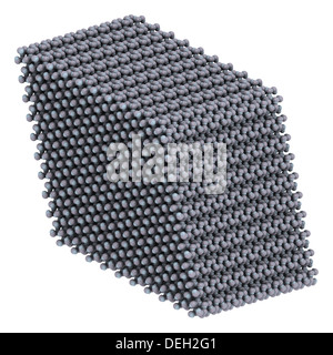 Ice (frozen water, H2O), crystal structure. Atoms are represented as ...