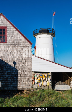 Stage Harbor Lighthouse, Chatham, Cape Cod, Massachusetts, USA. Also ...