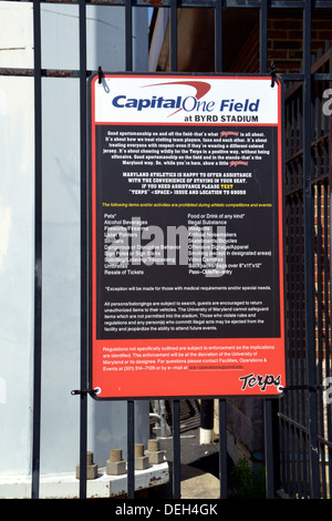 Capital One Field at the University of Maryland Stock Photo - Alamy
