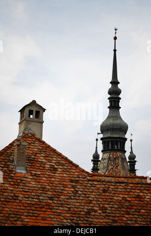 old,medieval roof with roof tiles Stock Photo - Alamy