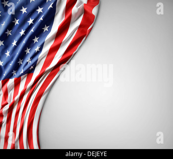 Closeup of American flag on plain background Stock Photo - Alamy