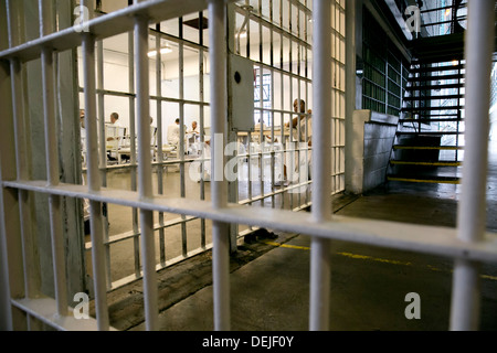 male prisoners inside common social areas of prison near Houston, Texas ...
