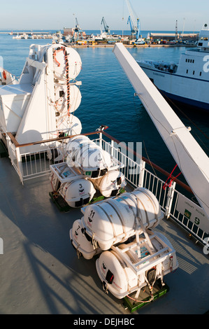 'Blue Line' ferry near port of Ancona, city of Ancona, Marche region ...