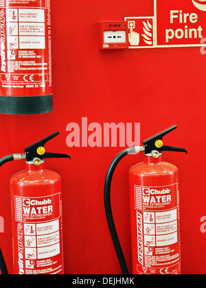Fire extinguishers in the warehouse. Fire safety Stock Photo - Alamy
