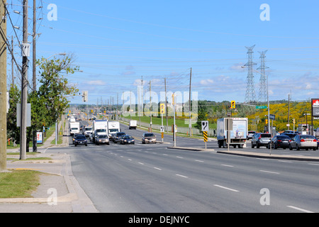 Traffic Lights at road intersection, Ontario, Canada Stock Photo - Alamy
