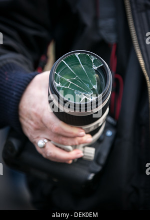 smashed broken damaged camera Stock Photo - Alamy