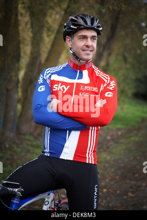 Welsh Paralympic gold medal Cyclist Mark Colbourne in his cycling gear ...