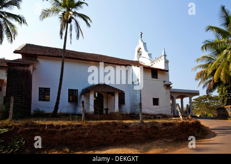Facade of a church, Holy Cross Church, Quepem, South Goa, Goa, India ...