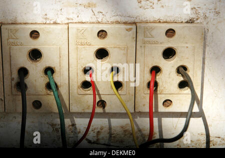Dangerous electrical plug socket Stock Photo: 5796737 - Alamy