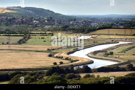 River Ouse looking south at Lewes East Sussex Stock Photo - Alamy