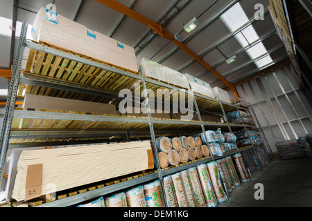 warehouse interior of Travis Perkins Builders Merchants Farnham Stock ...