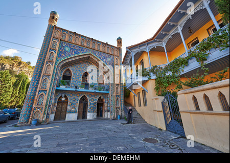 Orbeliani Bathhouse, tiles facade, islamic styled Sulfur Baths, Tbilisi ...