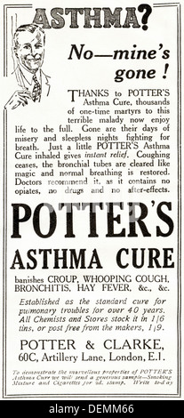 Vintage illustration Advert for a whooping cough, pertussis, cure ...