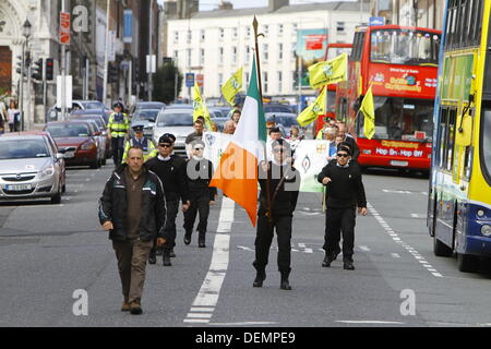 Dublin, Ireland. 21st September 2013. A member of the Republican Sinn ...