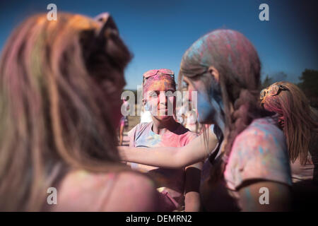 Thessaloniki, Greece . 21st Sep, 2013. Holi Festival of Colours is ...