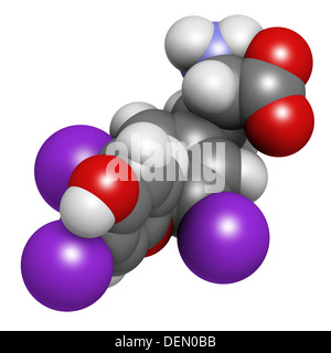 Chemical structure of a triiodothyronine (T3) molecule, thyroid hormone ...